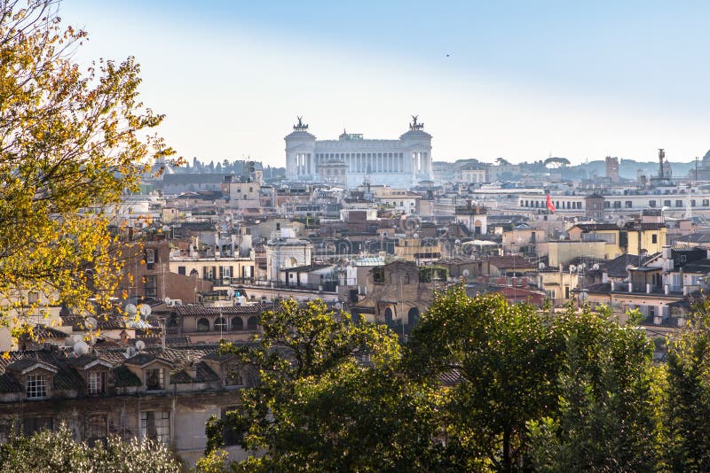 Panorama view of Rome stock photo. Image of pope, piazza - 102173916