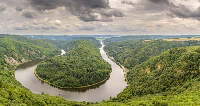 Saar River stock image. Image of forested, saar, river - 5157943