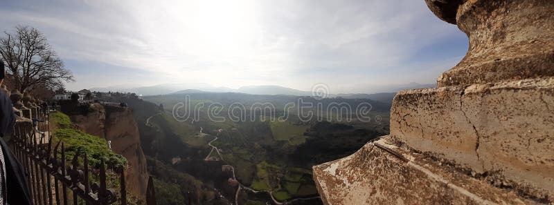A Panorama View of the Sight in Ronda Stock Photo - Image of beautiful ...