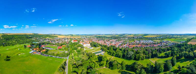 Panorama View of Slavkov Castle Grounds, Czech Republic Stock Photo ...