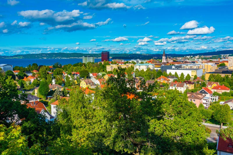Panorama View of Swedish Town Jonkoping Stock Image - Image of smaland ...