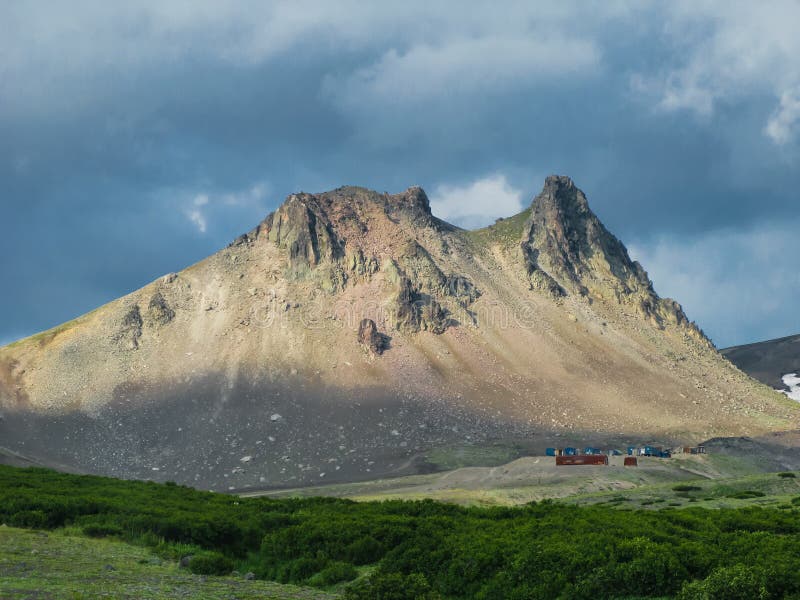 Panorama View To Camel Mountain, Kamchatka Peninsula, Russia Stock ...