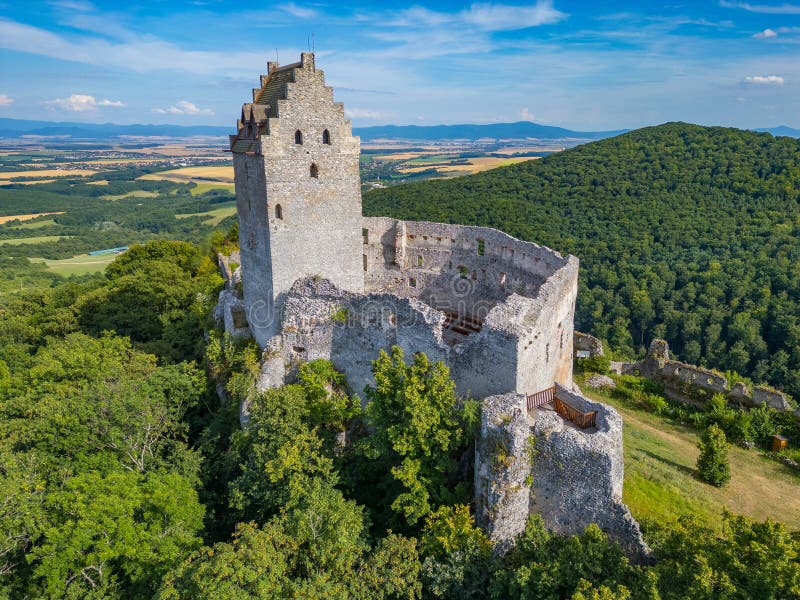 Panorama View of Topolcany Castle in Slovakia Stock Image - Image of ...