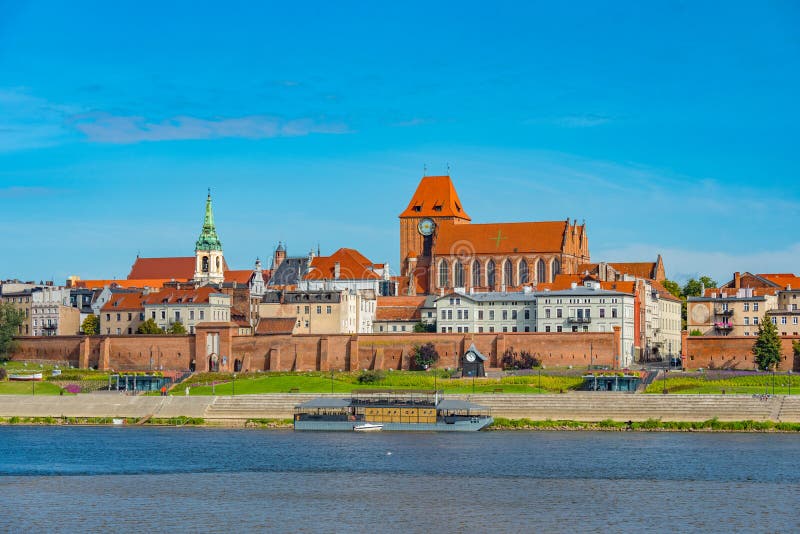 Panorama View of Torun in Poland Stock Image - Image of aerial ...