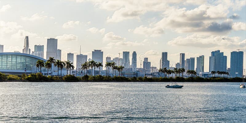Panorama View Towards Port Downtown Miami Stock Photos - Free & Royalty ...