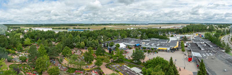 Panorama View from the Tower at Legoland Billund.. Editorial ...
