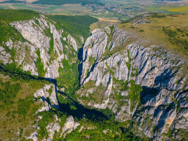 Panorama View of Turda Gorge in Romania Stock Photo - Image of climb ...