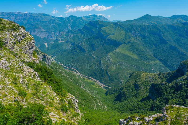 Panorama View of Valley of Cemi River in Montenegro Stock Photo - Image ...