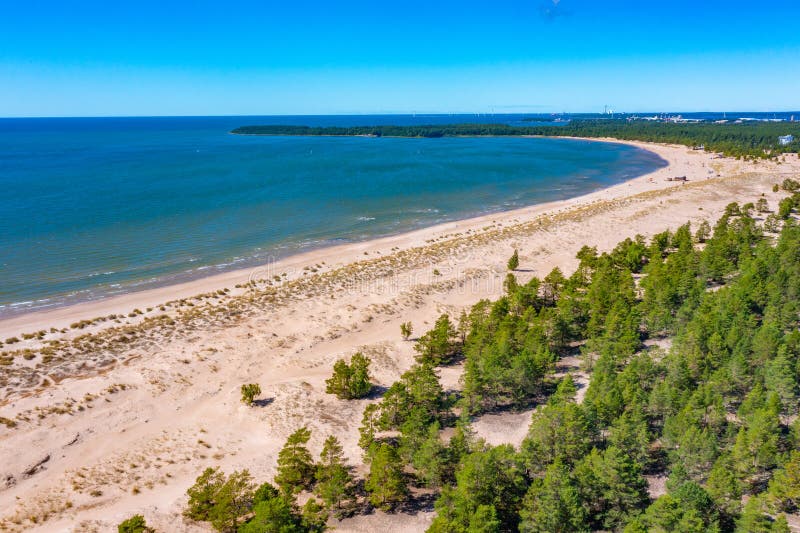 Panorama View of Yyteri Beach in Finland Stock Photo - Image of ...
