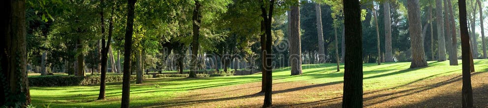 Panorama of Villa Borgese stock photo. Image of golden - 3691500
