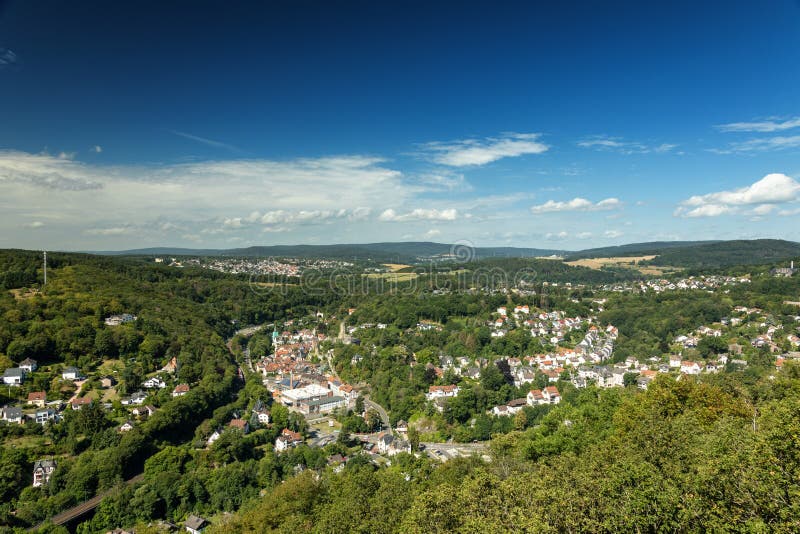 Panorama of the Village of Eppstein Stock Photo - Image of eppstein ...