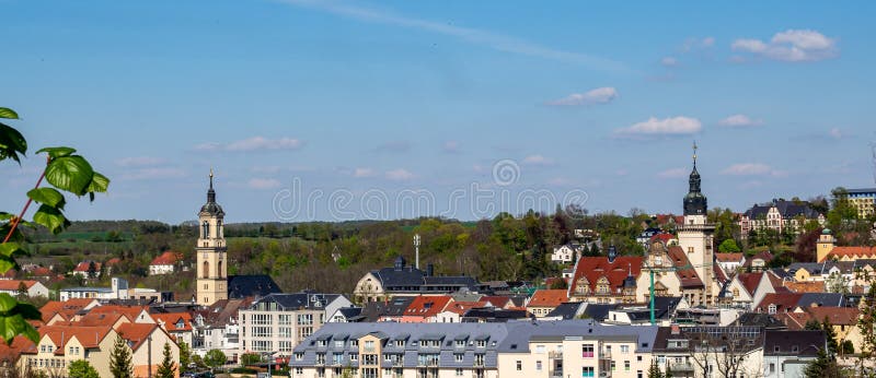 Panorama of Werdau in Saxony Stock Image - Image of marketplace ...