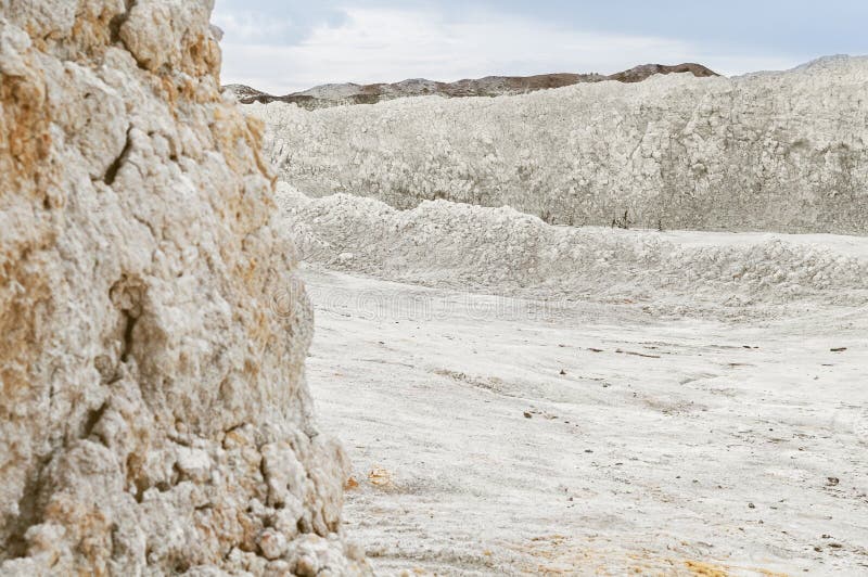 Panorama White Clay Quarry, Large Sections Light Soil, Extraction ...
