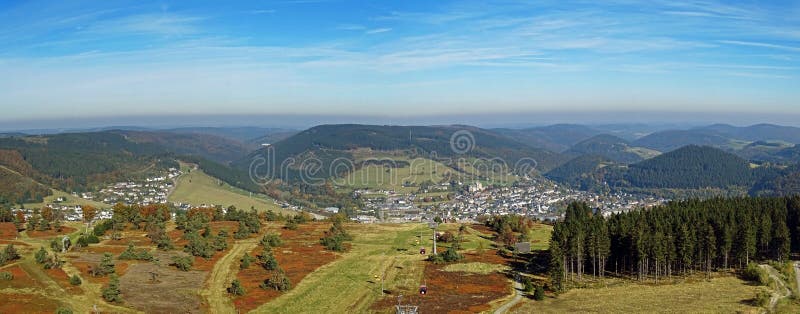 Panorama of Willingen in the Sauerland Region (Germany) Stock Image ...