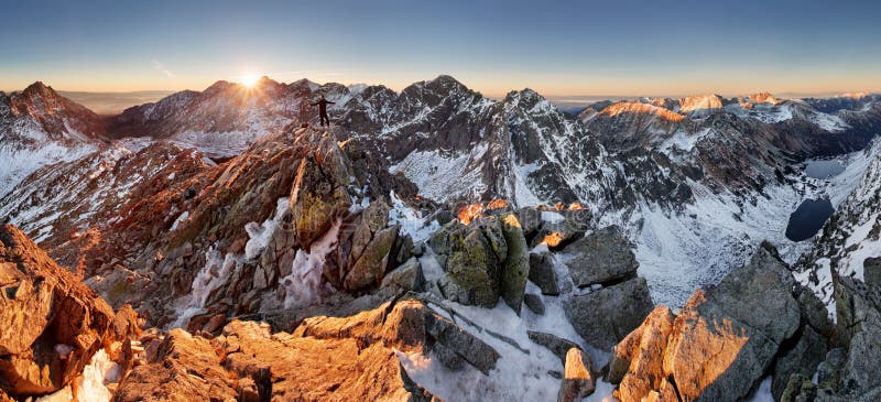 Panorama of Winter Mountain - Tatras, Slovakia Stock Image - Image of ...
