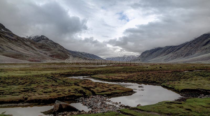 Panorama of Yasin River and Valley, Gilgit-Baltistan Province Pakistan ...