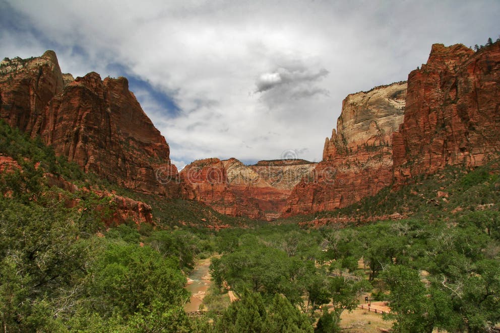Panorama of Zion stock image. Image of amphitheater, breathtaking - 6154929