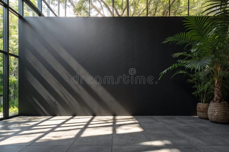 Panoramic Abstract Black Background for Product Presentation Stock ...