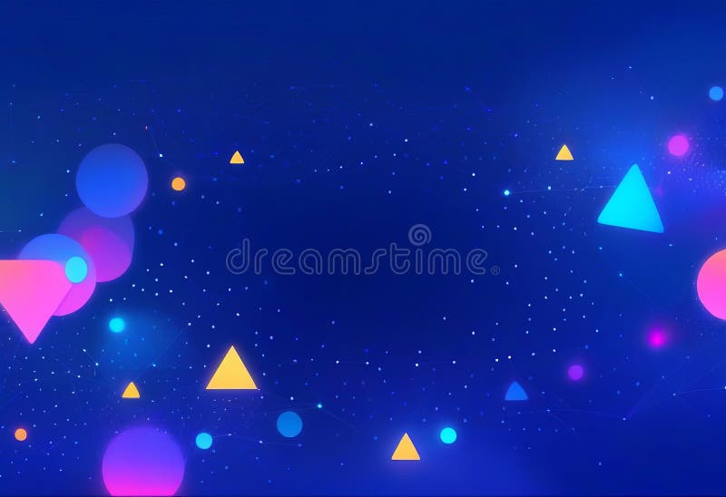 Panoramic Abstract Dot and Triangle Connection Background Stock ...