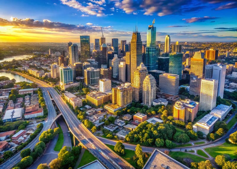Panoramic Aerial Perspective of Urban Development on August 7 2021 a ...