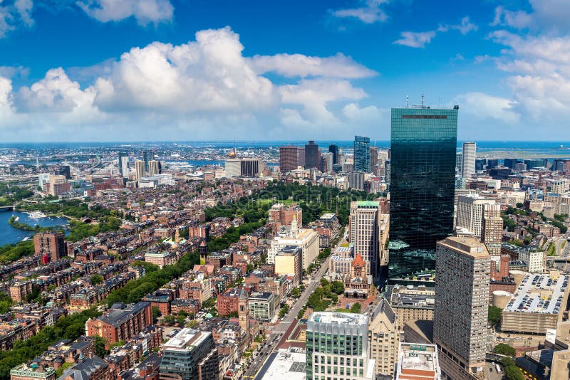Panoramic Aerial View of Boston, USA Editorial Image - Image of aerial ...