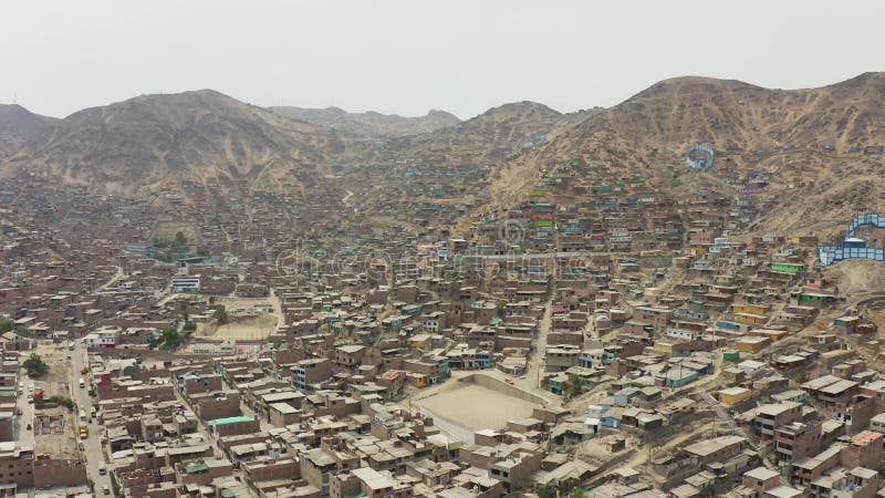 Panoramic Aerial View of the Hills in Carabayllo Stock Footage - Video ...