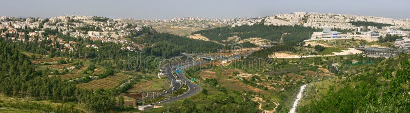 Panoramic Aerial View on Jerusalem. Stock Image - Image of jerusalem ...