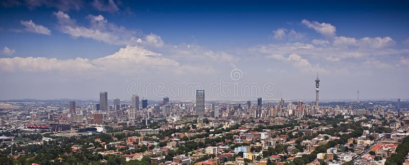 Johannesburg Aerial stock image. Image of skyline, town - 3994079