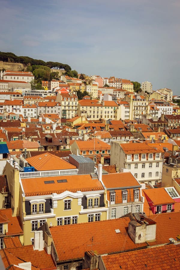 Panoramic Aerial View of Lisbon Editorial Photo - Image of summer ...