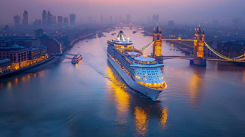 Panoramic, Aerial View of the London Skyline with a Motion-blurred ...