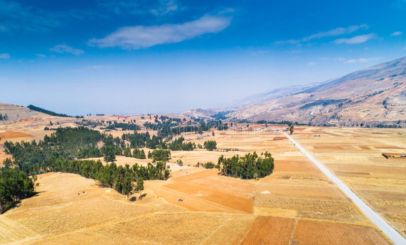 Panoramic Aerial View of Mantaro Valley in Huancayo, Peru Stock Photo ...