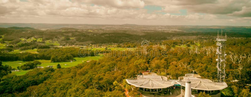 Panoramic Aerial View of Mt Lofty in Adelaide, Australia Stock Image ...