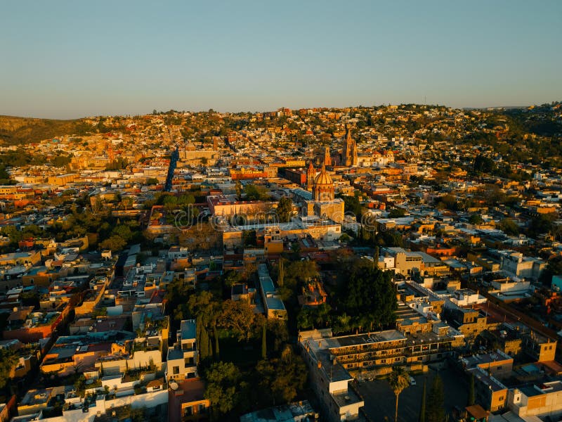 Panoramic Aerial View of San Miguel De Allende, Mexico Stock Image ...