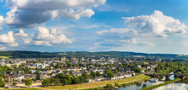 Panoramic view of Trier stock photo. Image of treves - 185795048