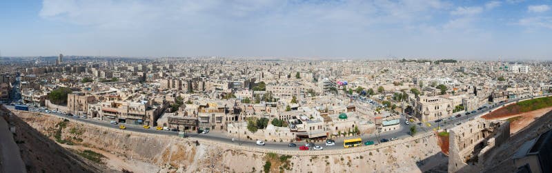 Panoramic of Aleppo stock photo. Image of sunny, planning - 11796090