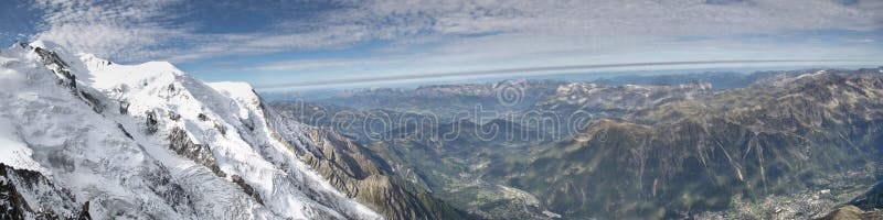 Panoramic Alpine Valley View Stock Image - Image of europe, mont: 27443425