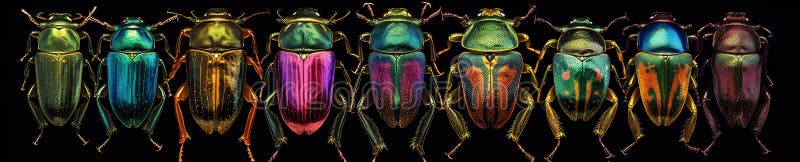 Panoramic Banner, Divider with Various Beatles, AI Generative Stock ...