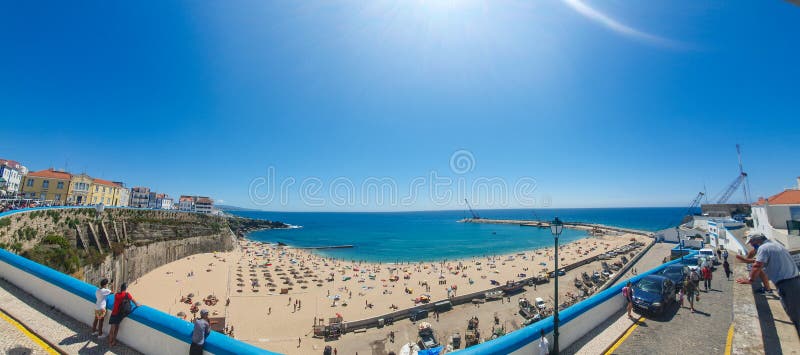 A Panorama from Inside of a Fish Eye Lens on a Beach Editorial Stock ...