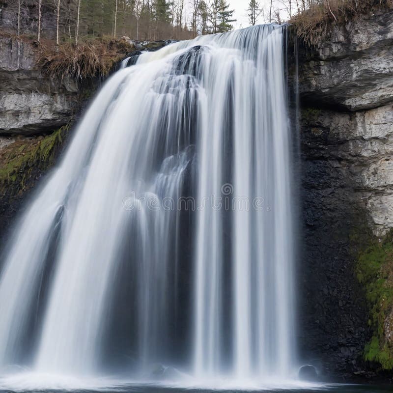 Panoramic Beautiful Deep Forest Waterfall in Thailand Spring Background ...