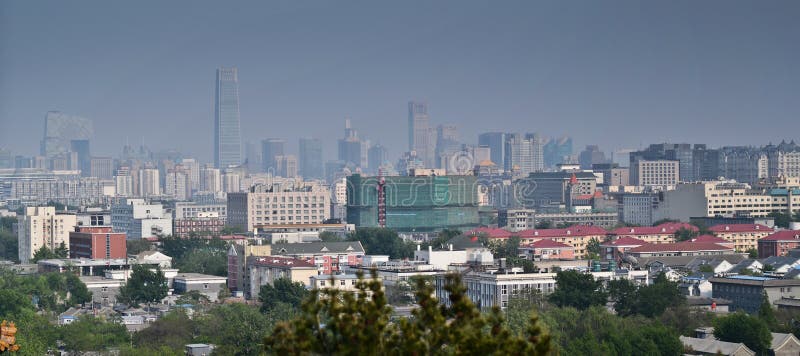 Panoramic Beijing editorial stock photo. Image of tourist - 33244978