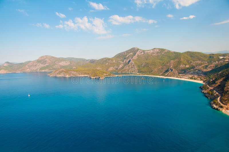Panoramic Bird S-eye View on Turkey, Oludeniz. Stock Image - Image of ...