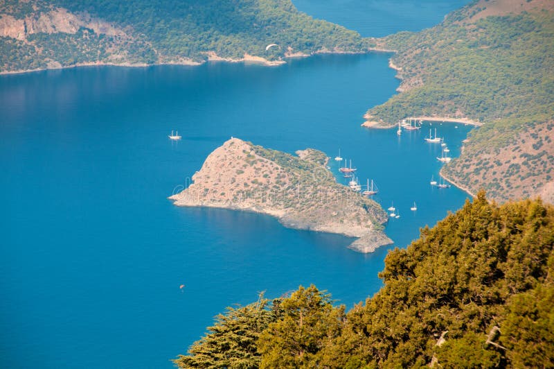 Panoramic Bird S-eye View on Turkey Stock Image - Image of fethiye ...