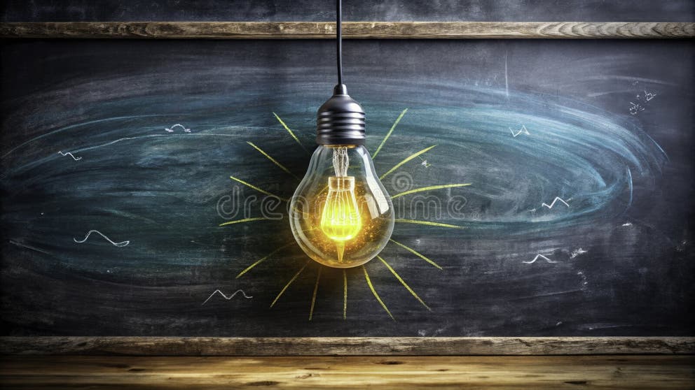 Panoramic Chalkboard Lightbulb a WideAngle Perspective on Creativity ...