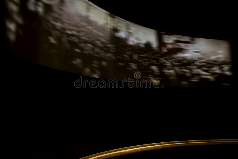 Panoramic Cinema Screen stock image. Image of media - 212570343