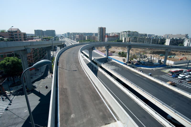 Panoramic city overpass stock photo. Image of hubs, construction - 31697840