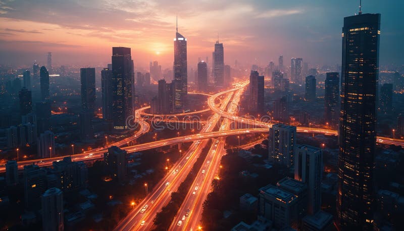 Cityscape Metropolis Road Intersection Stock Illustrations – 1,667 ...