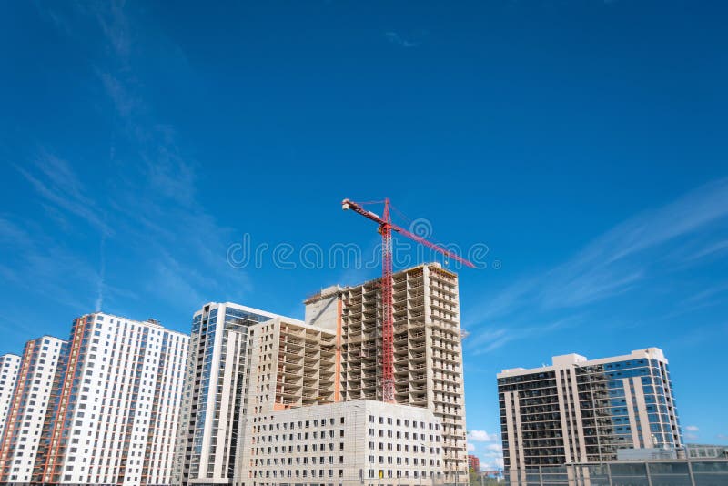 High Rise Tall Residential Building of Public Estate. Dense Population ...
