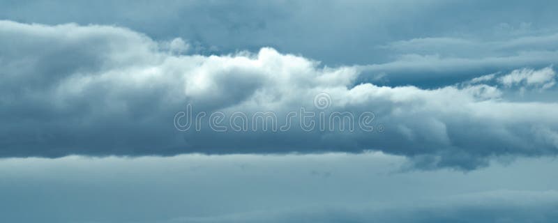 Panoramic Cloudscape Sky Background Stock Image - Image of wide ...
