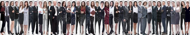 Panoramic Collage of a Large and Successful Business Team Stock Photo ...