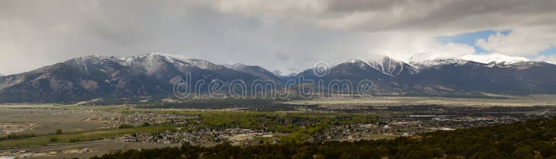 Panoramic Colorado Aspen Forest in Fall Stock Image - Image of tree ...